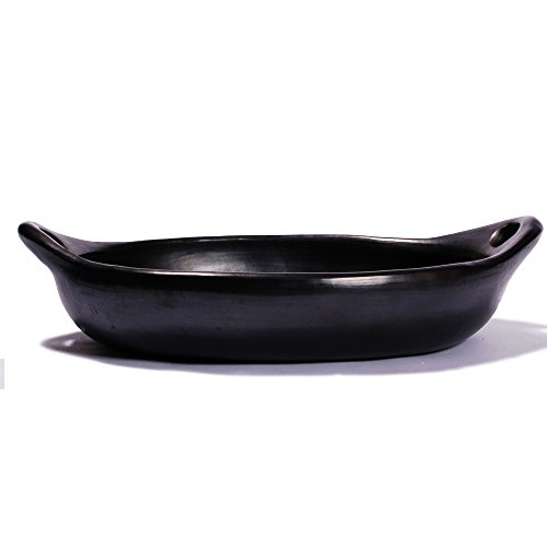 Ancient Cookware, Chamba Clay Oval Serving Dish with Handles, Large, 4 Quarts