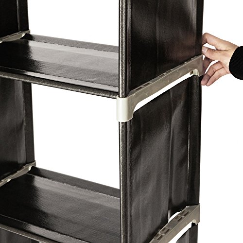 Cube Storage,Closet Organizer Shelves Plastic Storage Cube Organizer DIY Closet Organizer Storage Cabinet Book Shelf Shelving for Bedroom Living Room Office (Black, 3 Tiers 9 Compartments)