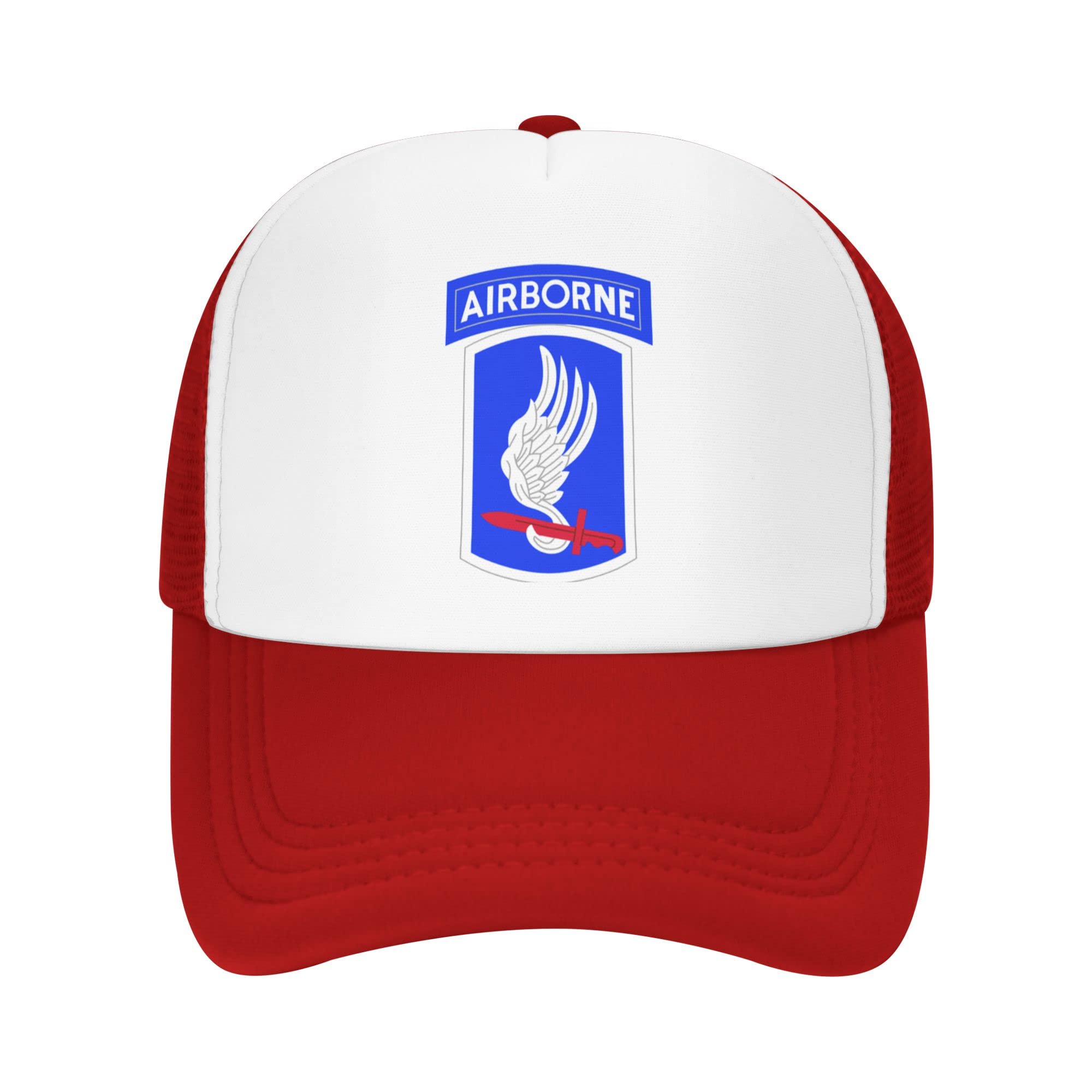 173rd Airborne Brigade Combat Team Baseball Hat Funny Sports Hats Trucker Cap Retro Adjustable Magic Buckle Dad Caps Red