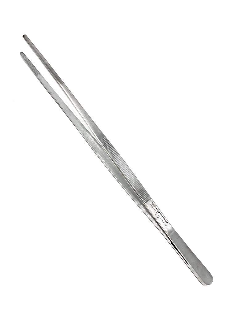 Cynamed Set of 4 Thumb Tweezer Mulipurpose Forceps 12in. Blunt Serrated Tips Stainless Steel