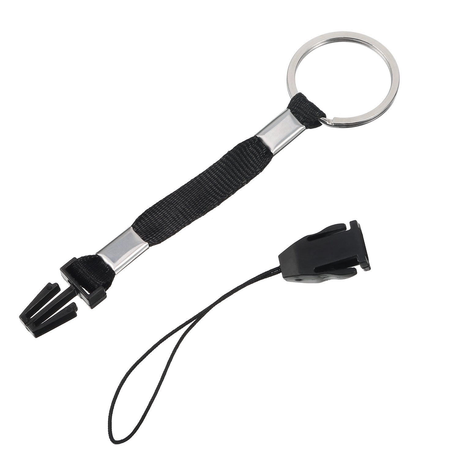 Bememo 20 Packs Black Nylon Lanyard Strap with Quick Release Buckle for USB Flash Drive, MP3, MP4 Player, Keychain, ID Card Holders and Other Small Electronic Devices