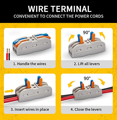 2 Pack Power Wheel Adapter for Dewalt 20V Battery Series with Fuse, Switch & Wire Terminal, 3Pcs 30A Fuse, 12 AWG Wire Battery Converter Connector DIY for RC Toys, Robotics, Truck and Work Lights (2)