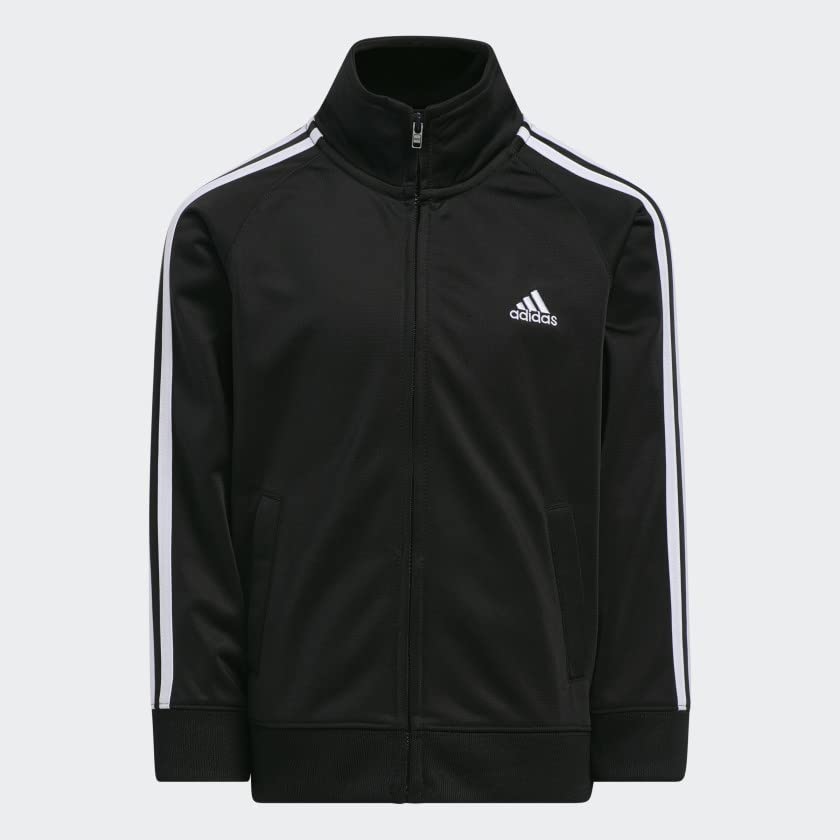 adidas baby boys Tricot Jacket & Clothing Pants Set, Adi Black, 7 US