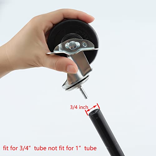 Caster Wheels,Shelf Casters,Set of 4, Shelving Wheels Replacement Wire Shelf Casters,Storage Shelf Casters for Shelf to Replace Wire Shelving Leveling Feet - Fit Pusalxl Shelf