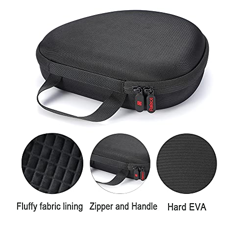 Hard Travel Carrying Case for Apple AirPods Max Headphone and It's Accessories, Protective Storage Bag - Black(Black Lining)