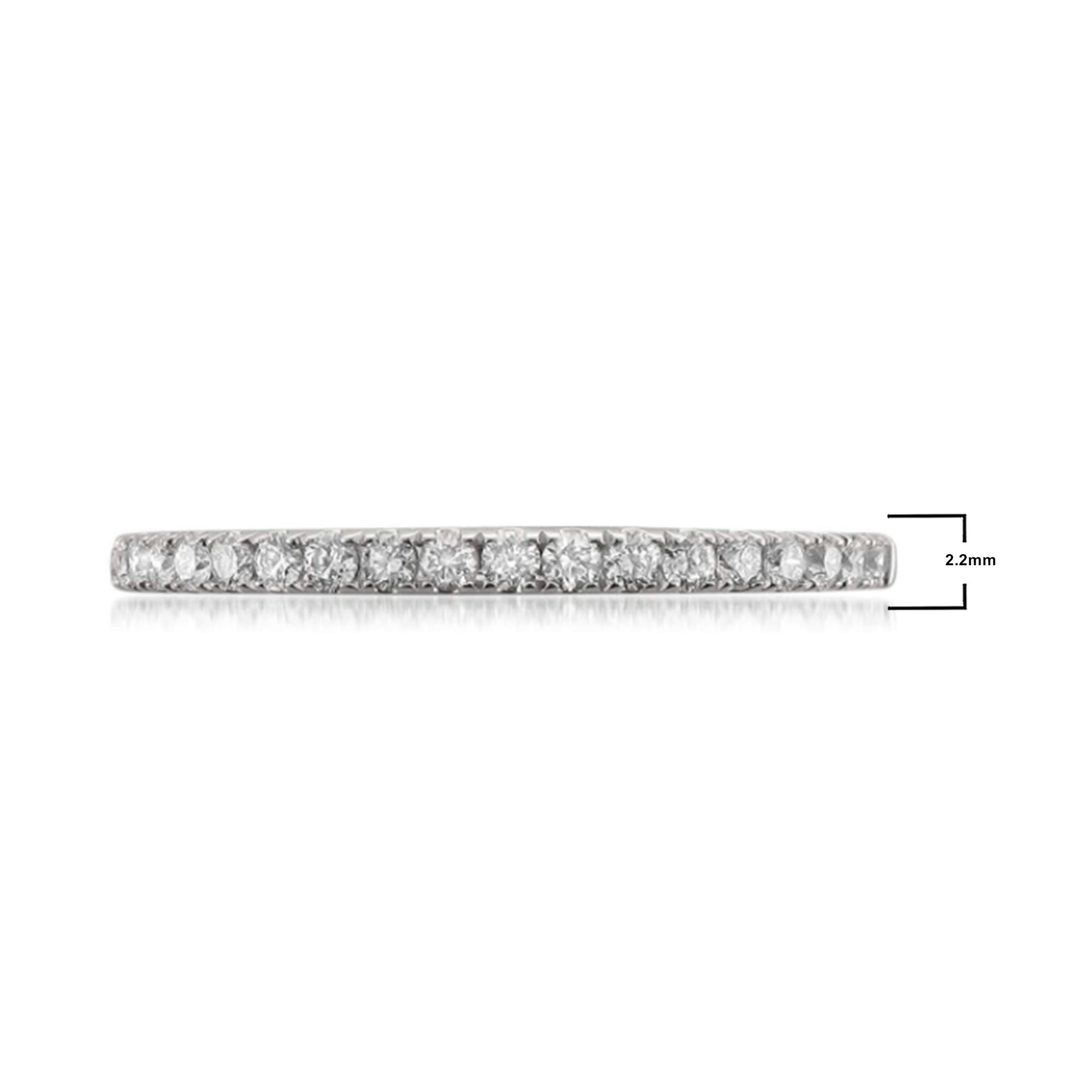 14k White Gold Round Diamond Micro-Pave Wedding Band (1/4cttw, H-I Color, VS2-SI1 Clarity), Size 4
