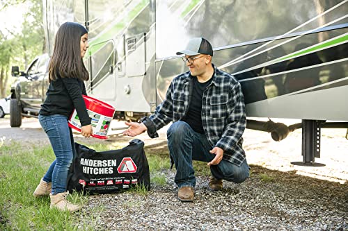ANDERSEN HITCHES | RV Travel Accessories | 1-Pack Trailer Jack Block w/ Magnets | Quick Leveling Stabilizers for Trailers Jackstand Level Quickjack Heavy Duty Utility Blocks | 3608