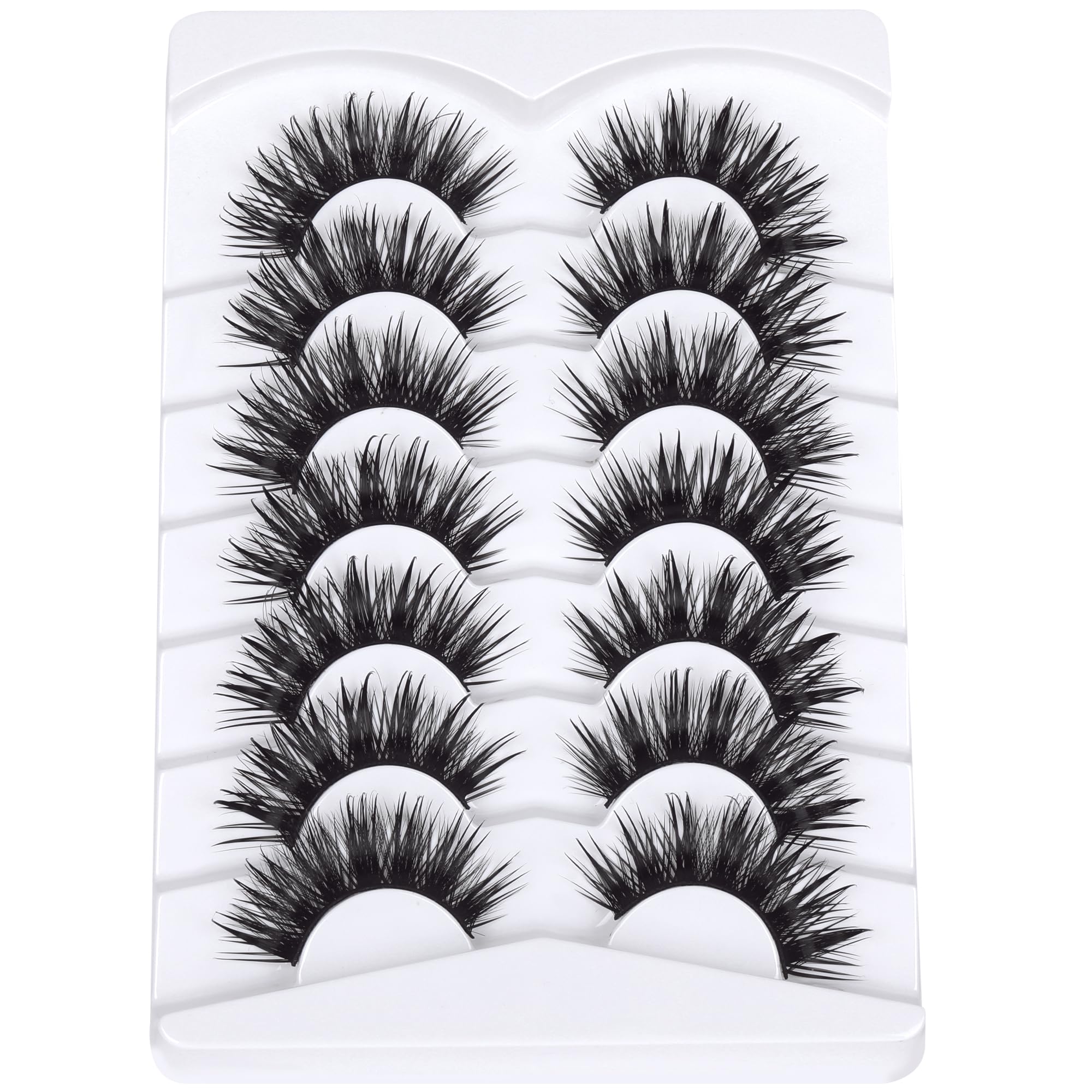 17MM Wet Lashes Mink Fluffy False Eyelashes Manga Anime Cosplay Wet Natural Look Eyelashes Pack Wsipy D Curl Lashes That Look Like Extensions by Geeneiya