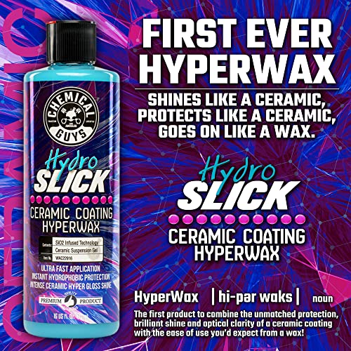 Chemical Guys WAC22916 HydroSlick Intense Gloss Sio2 Ceramic Coating Hyperwax, Hyper Gloss Shine, Safe for Cars, Trucks, SUVs, Motorcycles, RVs & More, 16 fl oz