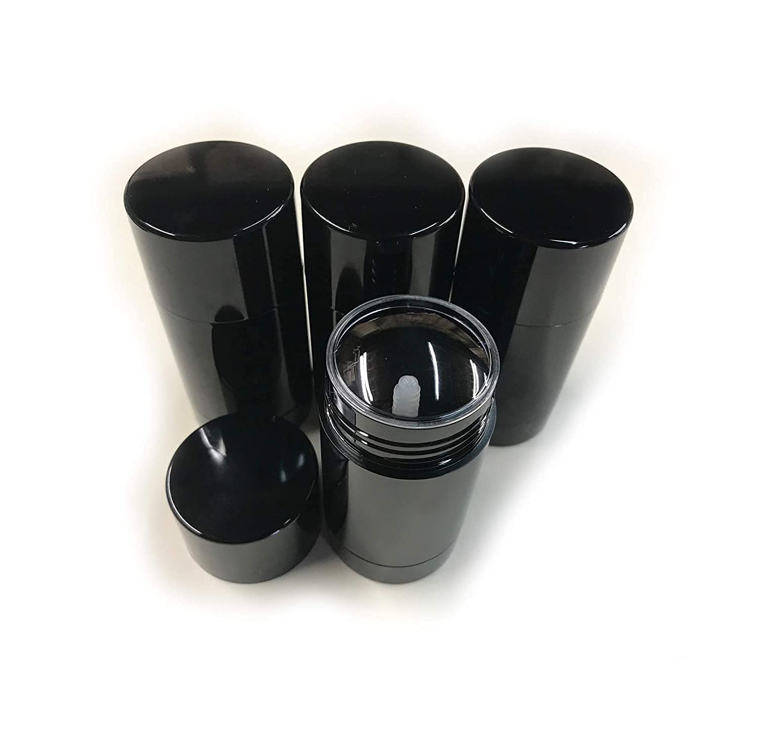 Healthcom 10 Pack 30ml Empty Round Deodorant Containers 1 Oz Twist Up Filling Stick Deodorant Container Plastic Deodorant Bottles Refillable Lip Balm Tube for Lipstick Crayon Chapstick DIY Make Own