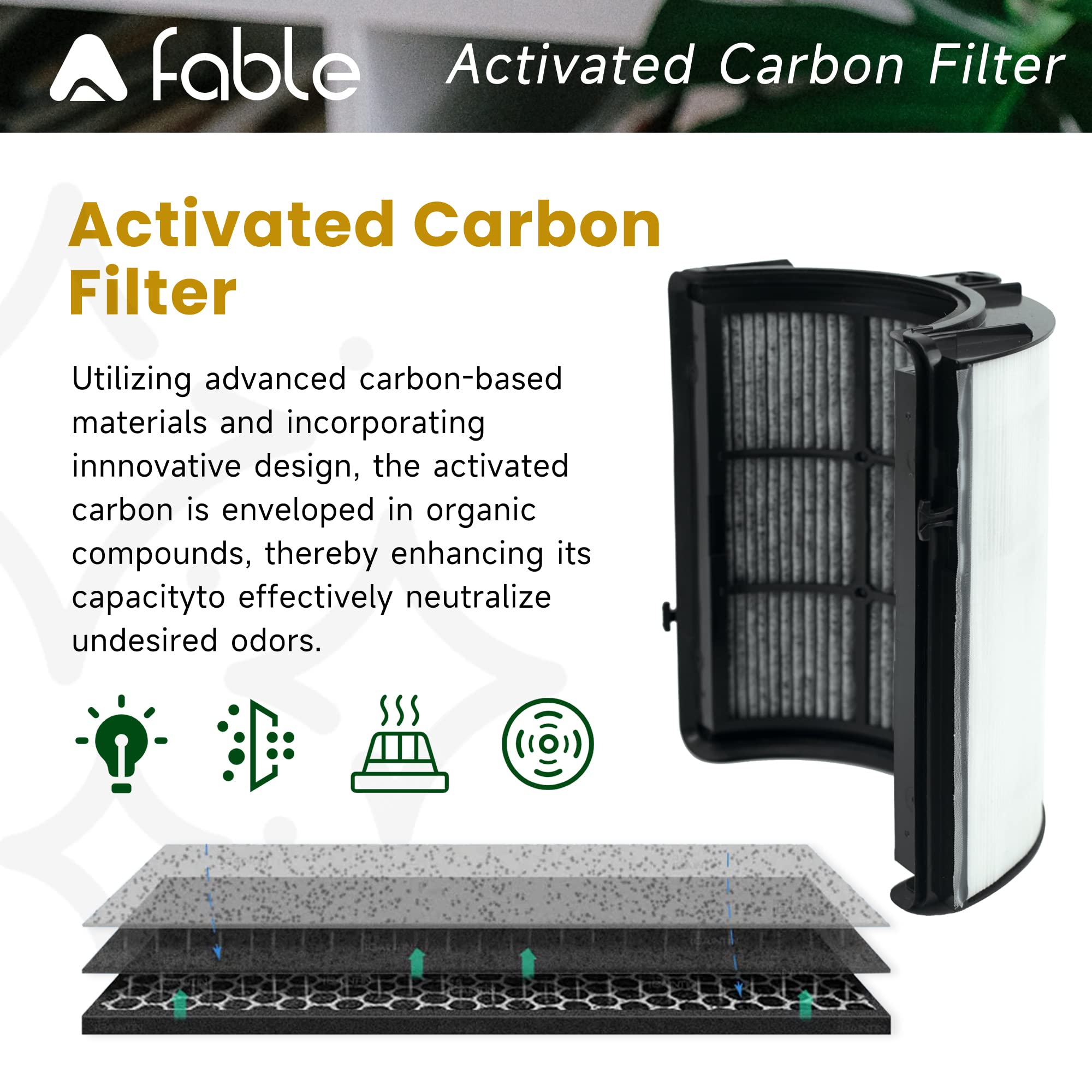 2 Pack TP06 Replacement Filter Compatible with Dyson TP06 TP04 HP04 HP06 TP07 HP07 HP09 TP09 TP08 PH01 PH02 PH03 360° Combi 2 in 1 HEPA+Carbon Filters,Black