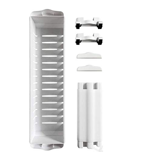HomeRoots 3 Tier Slim Storage Cart with Wheels Mobile Shelving Unit Organizer Slide Out Storage Rolling Utility Organizer Rack for Kitchen Bathroom Laundry Narrow Places, White