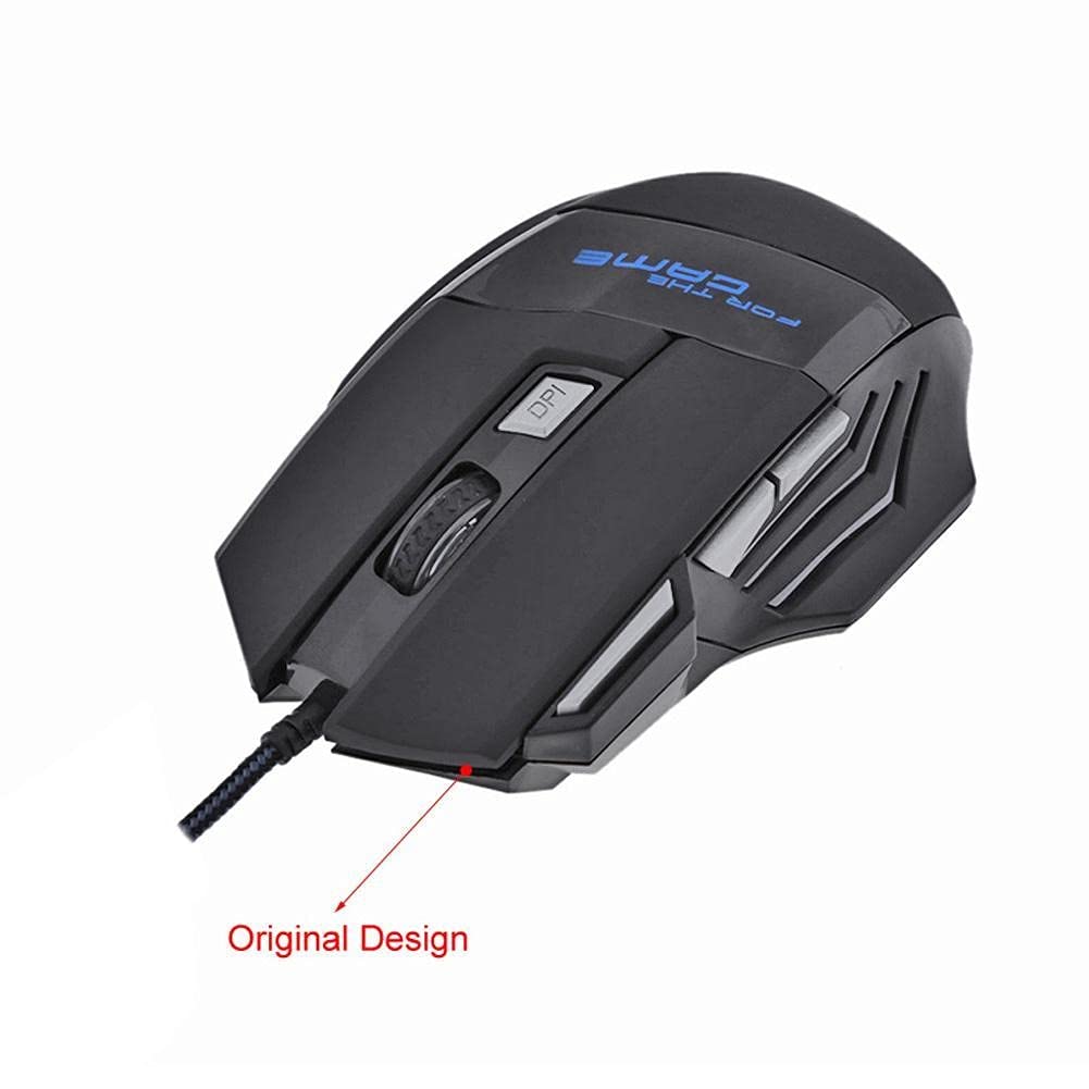 7 Button 5500 3200 DPI LED USB Computer Mouse For Gamer