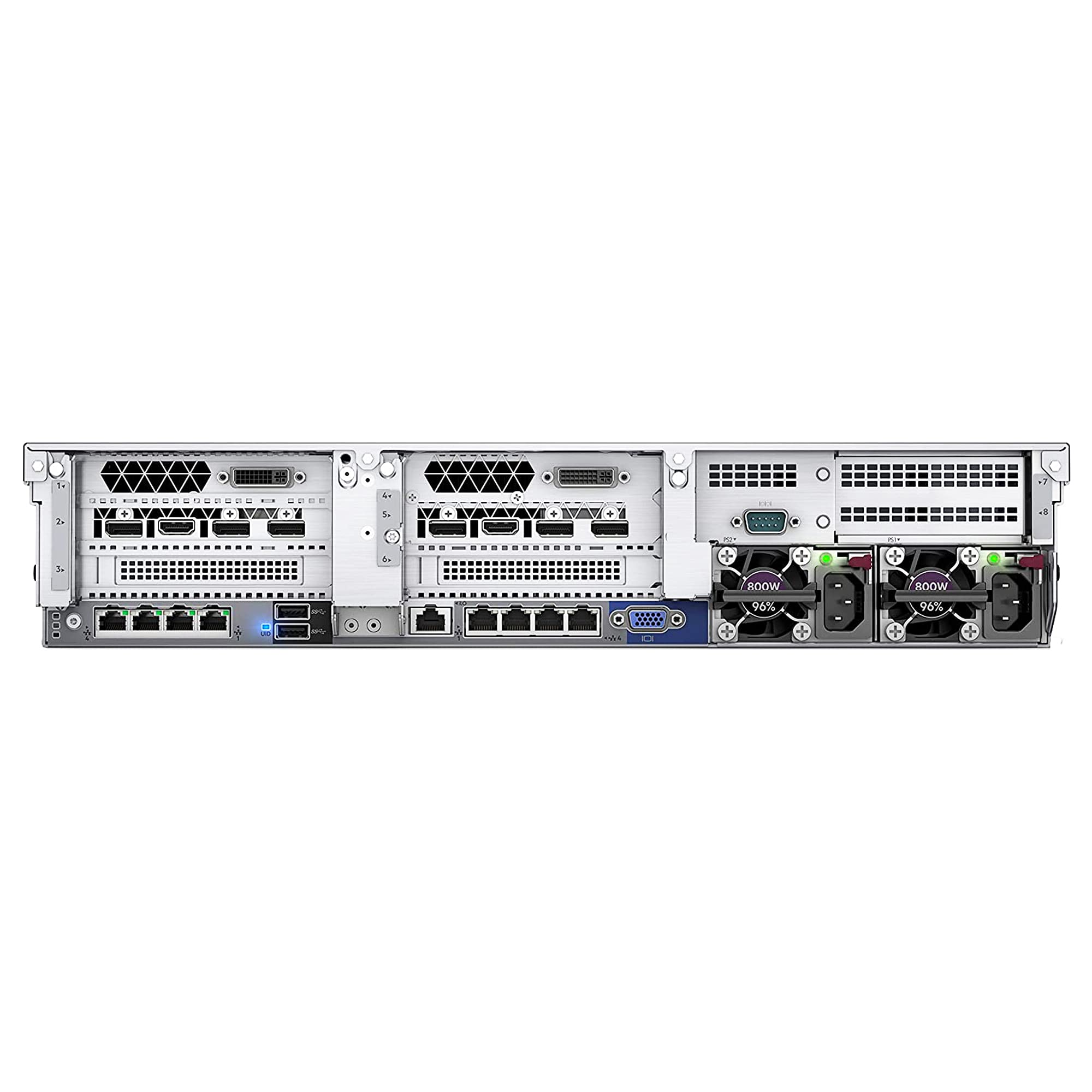 HP ProLiant DL385 Gen10 Business Server Bundle with 2 EPYC 7302 16 Core 3.0GHz CPU, 64GB RAM, 7.68TB Enterprise SSDs, RAID, Rail Kit, Win Server 2019