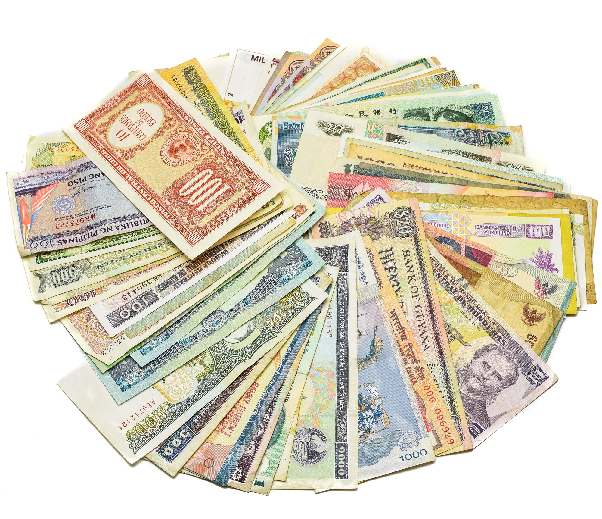 20 Different World Banknotes, Real Valuable Paper Money, Old Foreign Currency Collection