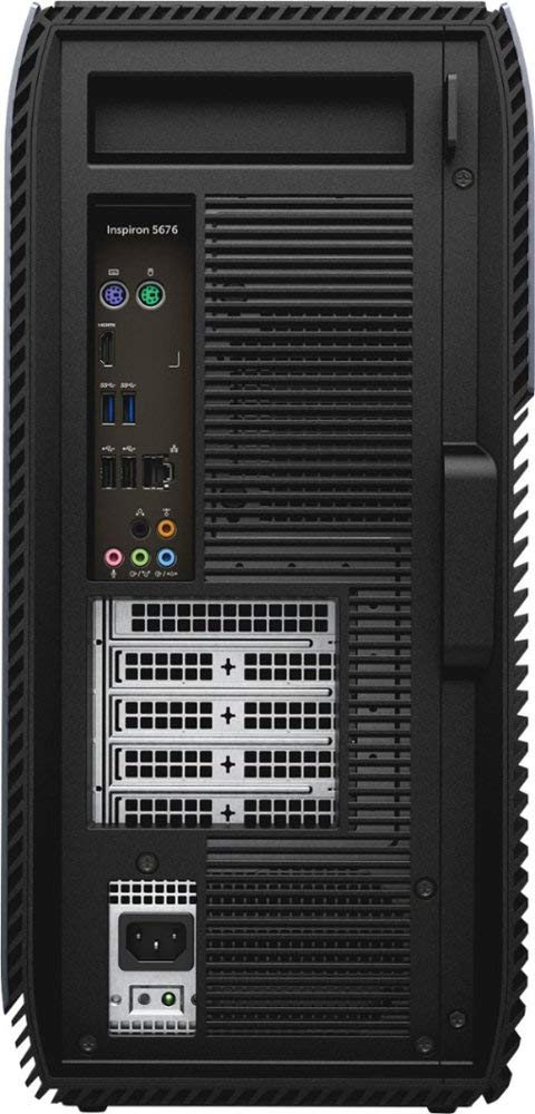 Dell Inspiron Gaming PC Desktop AMD Ryzen 7 2700 Processor, 16GB DRAM, 1TB HDD, AMD Radeon RX 580 4GB GDDR5 Graphics Card, Windows 10 64-bit, Blue LED, Model Number: i5676-A696Blu