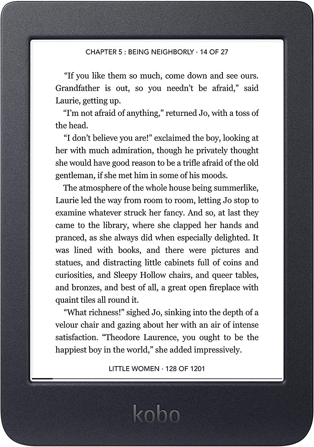 Kobo Nia | eReader | 6” Glare Free Touchscreen | Adjustable Brightness | Thin & Light | eBooks | WiFi | 8GB of Storage | Carta E Ink Technology | Black