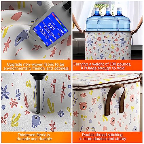 AZXY Clothes Storage Bags Large Capacity, Closet Organizers and Storage Bins, Foldable Wardrobe Storage with Lids and Handles for Blanket Comforter Clothing Bedding, Containers Box (L)