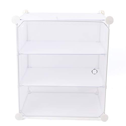 Portable Shoe Storage Organzier Tower, Dust-proof Shoe Rack Shelf Plastic Shoe Storage Cabinet with Doors, Foldable Shoe Storage Rack for Sneaker Collection Heels, Boots, Slippers (3 x 12-tier)