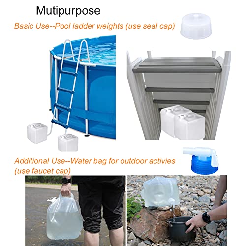 2 PCS Extra Thick Swimming Pool Ladder Weights Anchors for Above Ground Inflatable Pools - Pool Step Stair Weights - Pool Sand Bags Anchor Sandbags Weight for Pool Ladder Steps