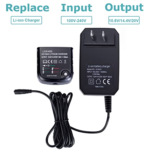 20 Volt LithiumIon Battery Charger LCS1620 for Black & Decker for Porter Cable for STANLEYBattery 14.4V 18V 20 Volt Batteries LBXR20 LBXR20-OPE LB20 LBX20 LBXR16 US Plug laipuduo
