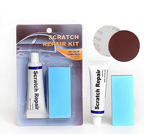 Plextone Car Scratch Repair Kit, Auto Maintenance Wax Polishing Grinding Paste Paint Care Set, Care Grinding Polishing Restorer Liquid with Sponge (B-1) (B-1)