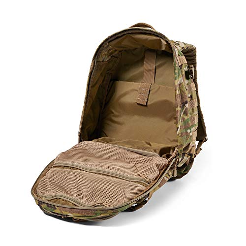 5.11 Tactical Backpack – Rush 24 2.0 – Military Molle Pack, CCW and Laptop Compartment, 37 Liter, Medium, Style 56564, Multicam