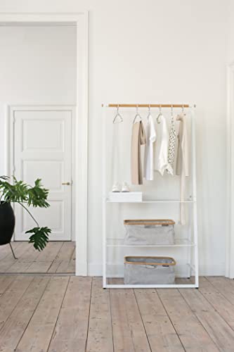 Brabantia - Linn Clothes Rack - Multi-Functional - Space Saver - Adjustable Shelves - Wardrobe Hanging - Drying Rack - Freestanding - Stable - White - Large