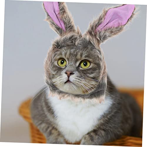 2 pcs Bunny Props Cloth Cosplay Plush Christmas Supplies Dog Clothes Hat Halloween Ear Easter Decorative Costume Headband Kitten Accessory Breathable Accessories Use Headdress