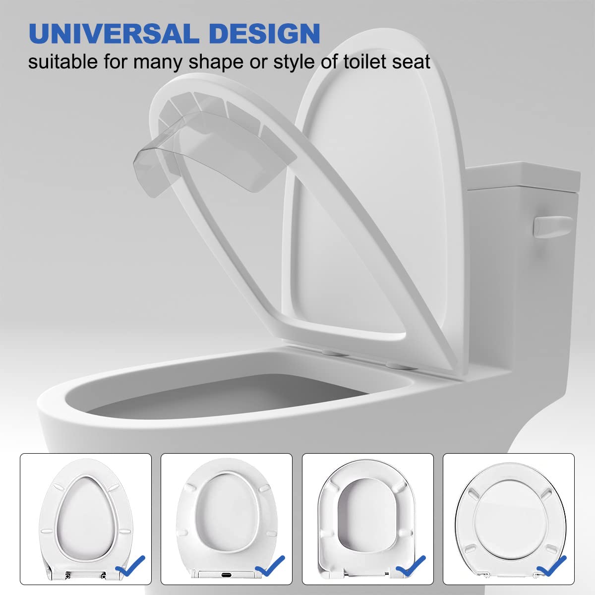 5 Pack Pee Guard for Toilet Seat, Potty Training Toilet Pee Splash Guard for Kids and Adults, Transparent Pee Guards, Upgrad Super Stickiness