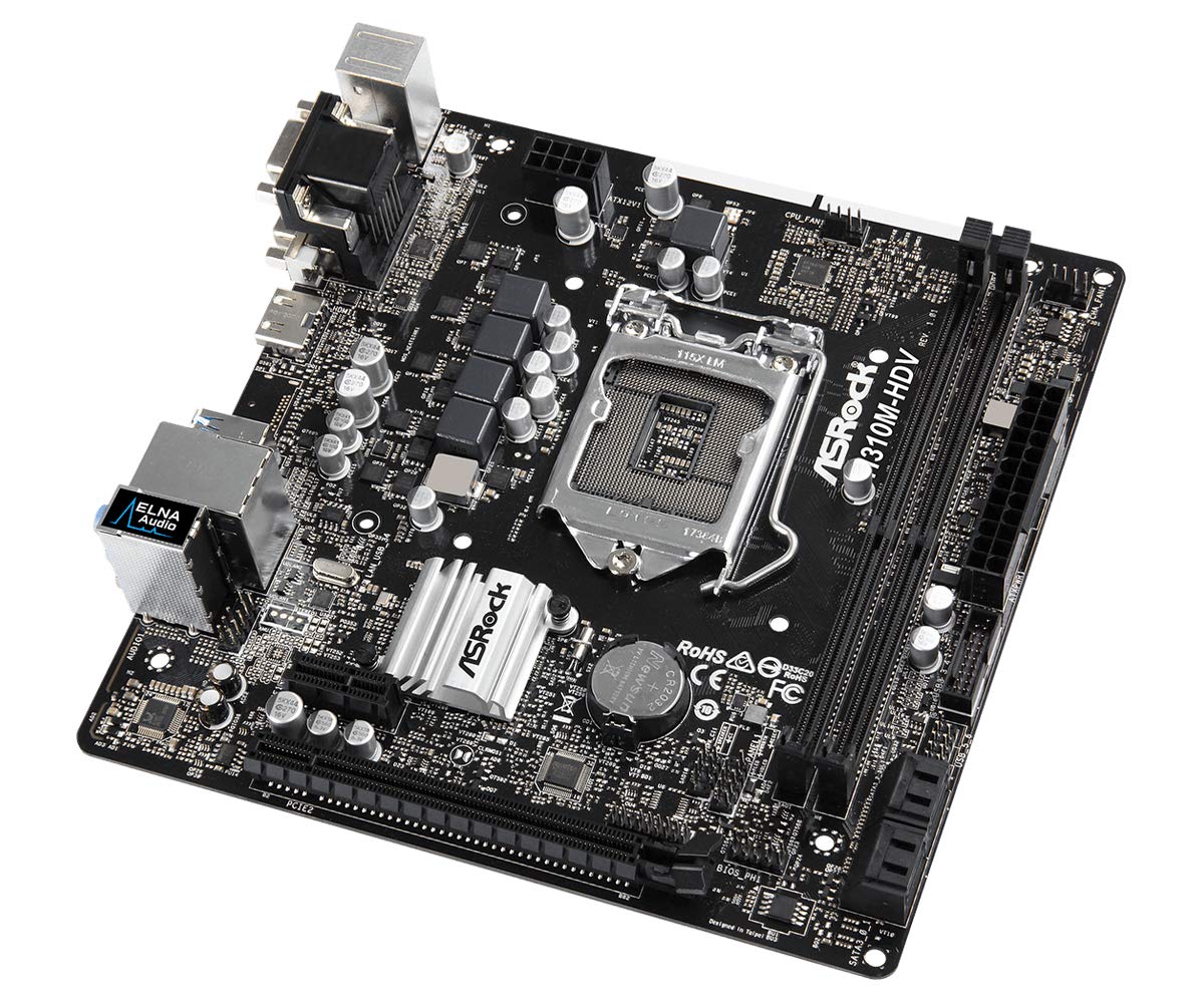 ASRock H310M-HDV LGA1151/Intel H310/DDR4/SATA3&USB3.1/GbE/MicroATX Motherboard