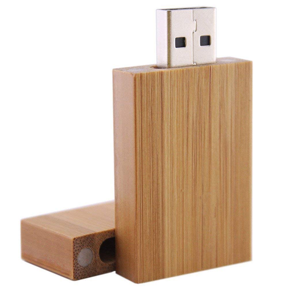 5 Pack Rectangle Wood 2.0/3.0 USB Flash Drive USB Disk Memory Stick with Wooden (2.0/16GB)