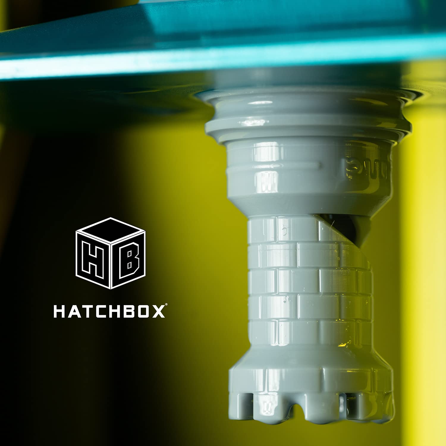 HATCHBOX 3D Printer Resin, High Precision Non-Brittle 405 nm UV Curing Photopolymer for LCD DLP Printing, 500ml Bottle – Transparent Blue