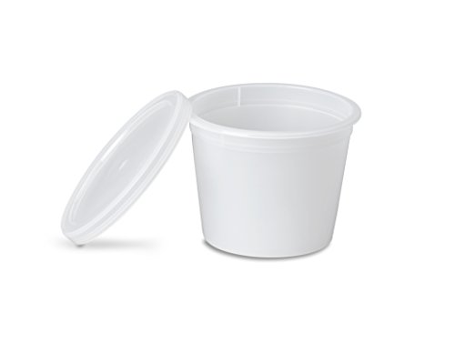 Bariatric Food Portioning Containers with Easy Secure Lids by OakRidge Products (4 Ounce) (50 Pack)