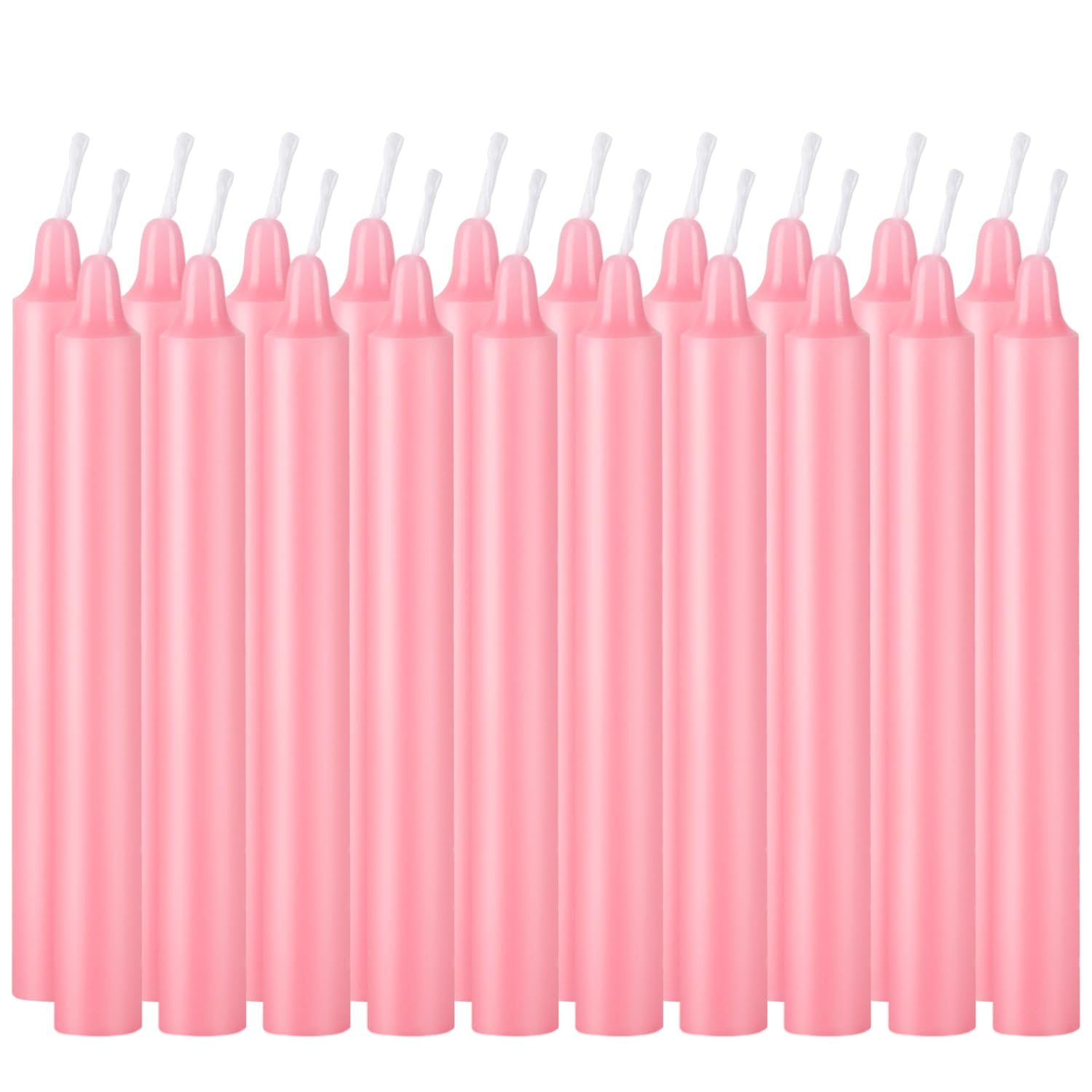 20 Pcs Pink Taper Spell/Chime Taper Candle,4 Inch Dinner Candle Sticks for Birthdays, Parties, Wicca Wiccan Supplies and Christmas
