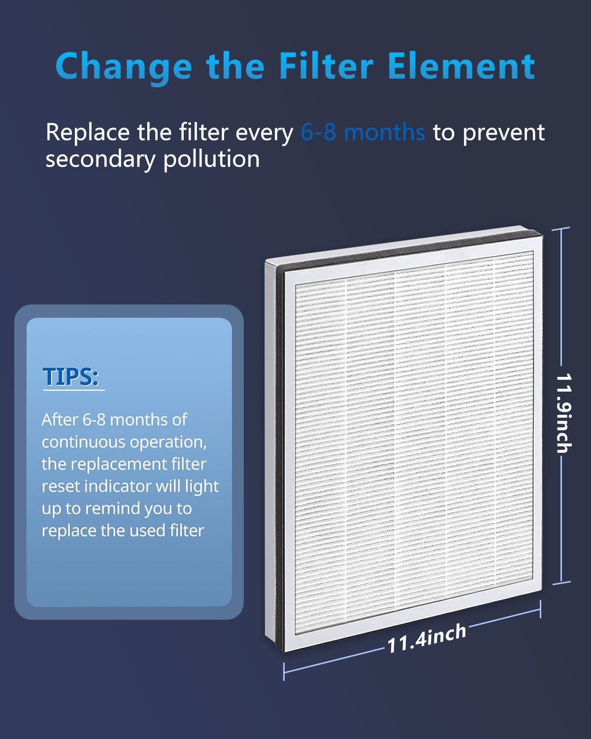 2 PACK Vital 100 Replacement Filter Compatible with Vital 100 Air Purifier, Vital 100 True HEPA Replacement Filter for Home LEVOIT Air Purifier, Replace Part Vital 100-RF (NOT Fit for Vital 100S)