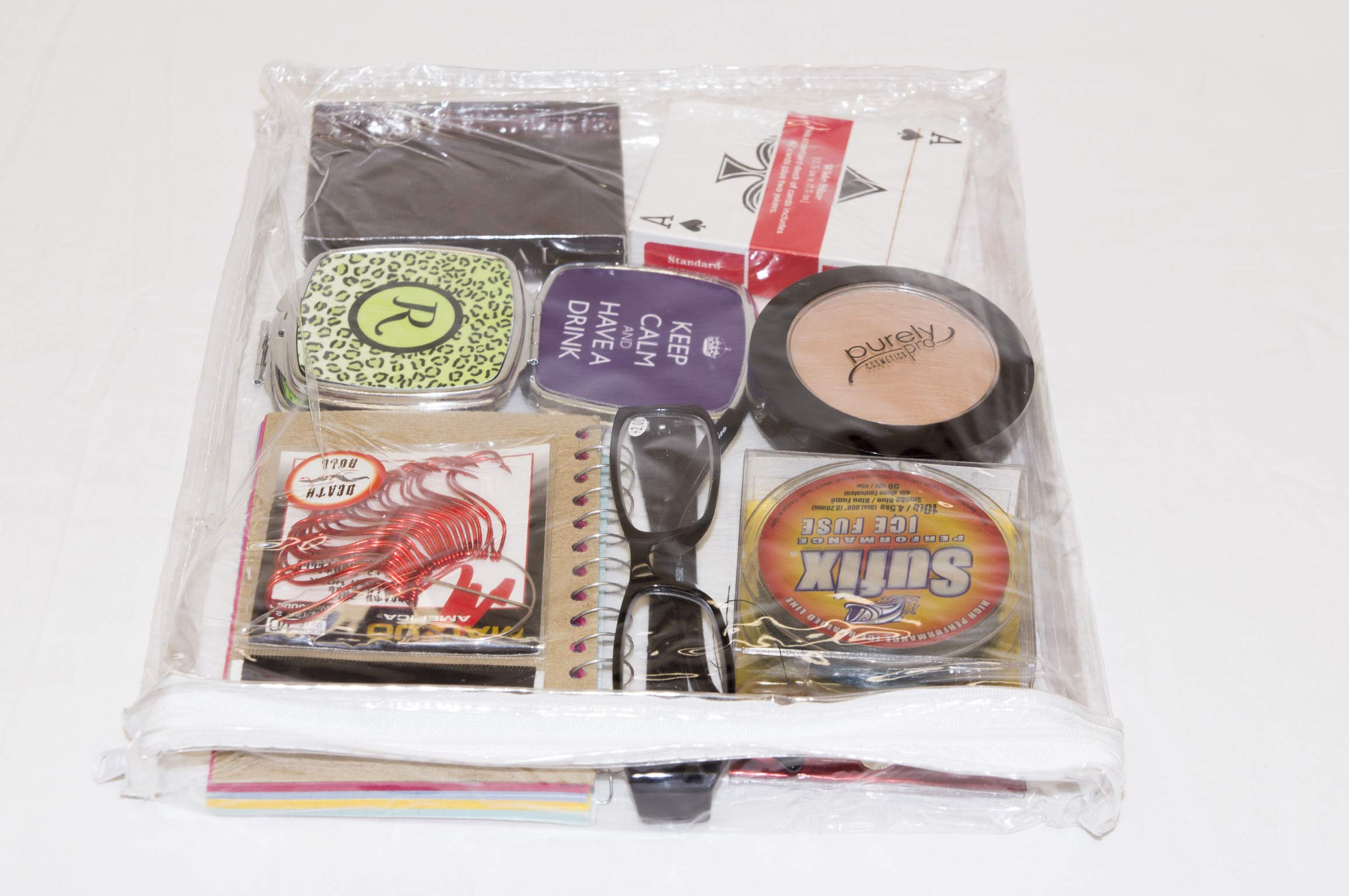 5-Pack Clear Vinyl Zippered Storage Bags 9 x 11 x 1 Inch