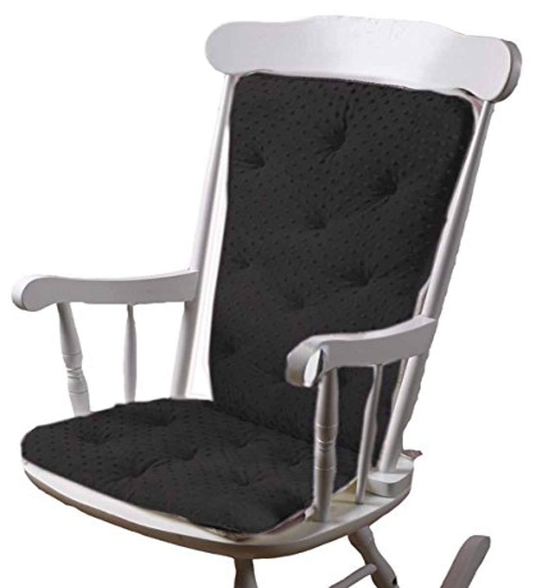 Baby Doll Bedding Heavenly Soft Adult Rocking Chair Pad, Navy