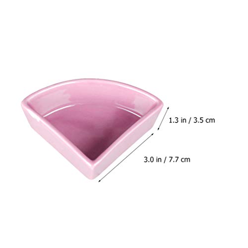 POPETPOP Hamster Bowl Ceramic Chewing Food Dish Water Bowl for Small Rodents Gerbil Hamsters Mice Guinea Pig Cavy Hedgehog Small Animals (Random Color)