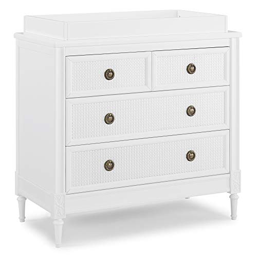 Delta Children Madeline 4 Drawer, Dresser w/Changing Top, White