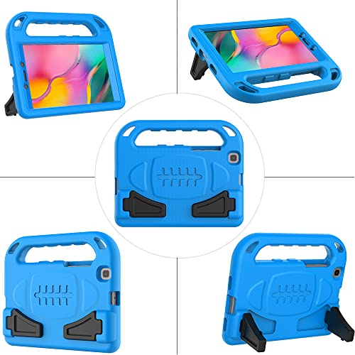 BMOUO for Samsung Galaxy Tab A 8.0 Case 2019 SM-T290/T295, Tab A 8.0 2019 Case with Screen Protector, Shockproof Light Weight Handle Stand Galaxy Tab A 8.0 inch 2019 Kids Case Without S Pen - Blue