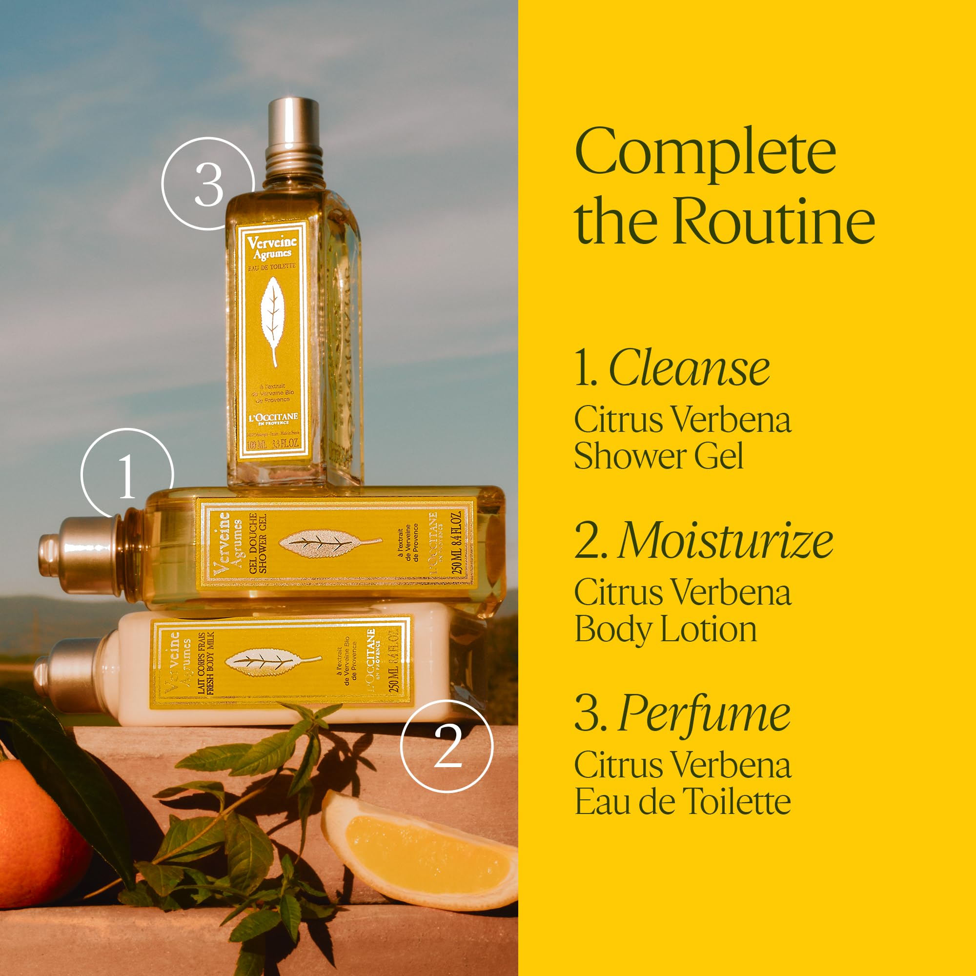 L'OCCITANE Citrus Verbena Eau de Toilette: Sparkling and Zesty Fragrance, Enriched with Verbena Extract from Provence, 3.3 Fl. Oz