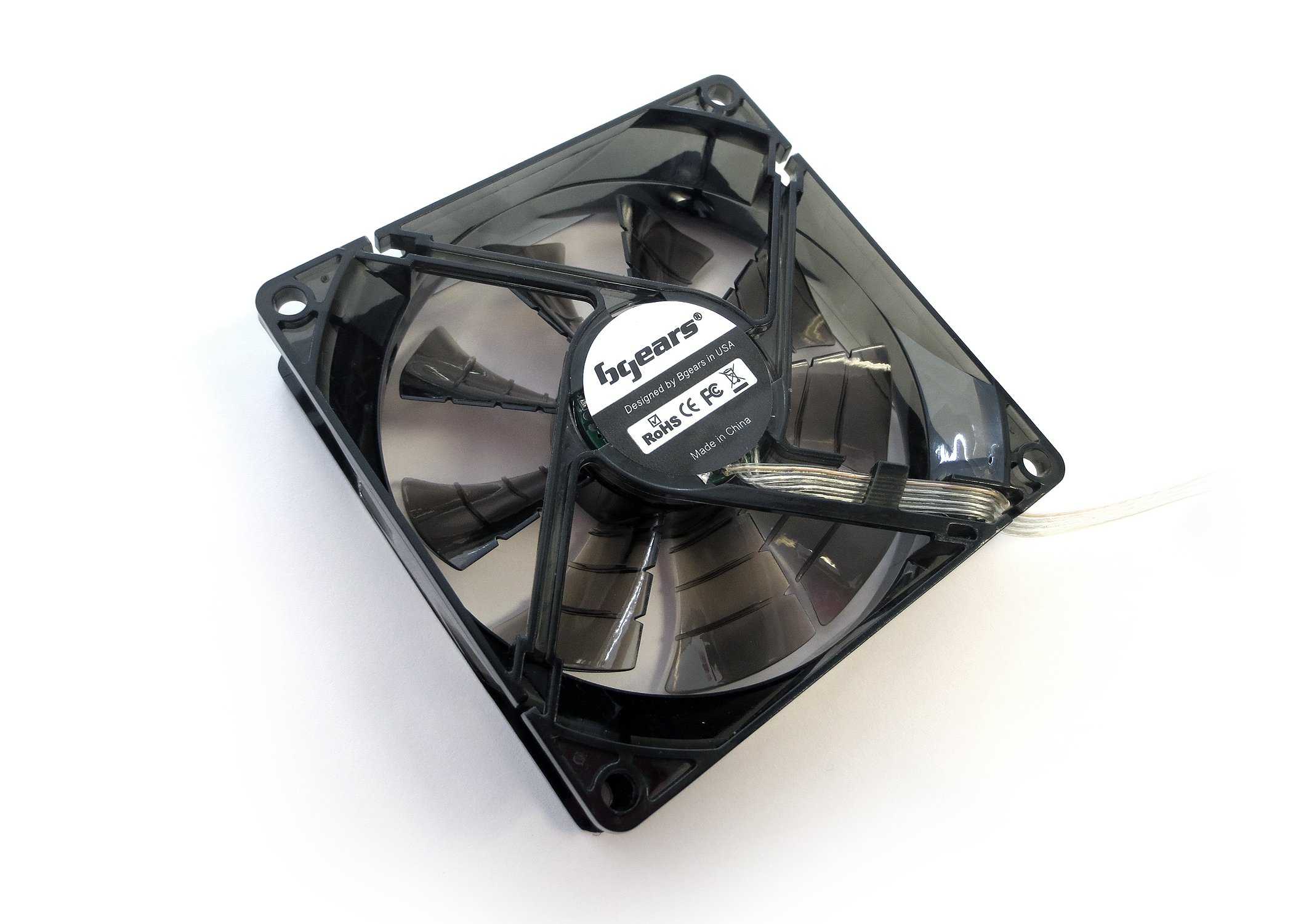 Bgears 90 mm 2 Ball Bearing High Speed High Performance Fan, Translucent Black (b-PWM 90 Black 2ball)