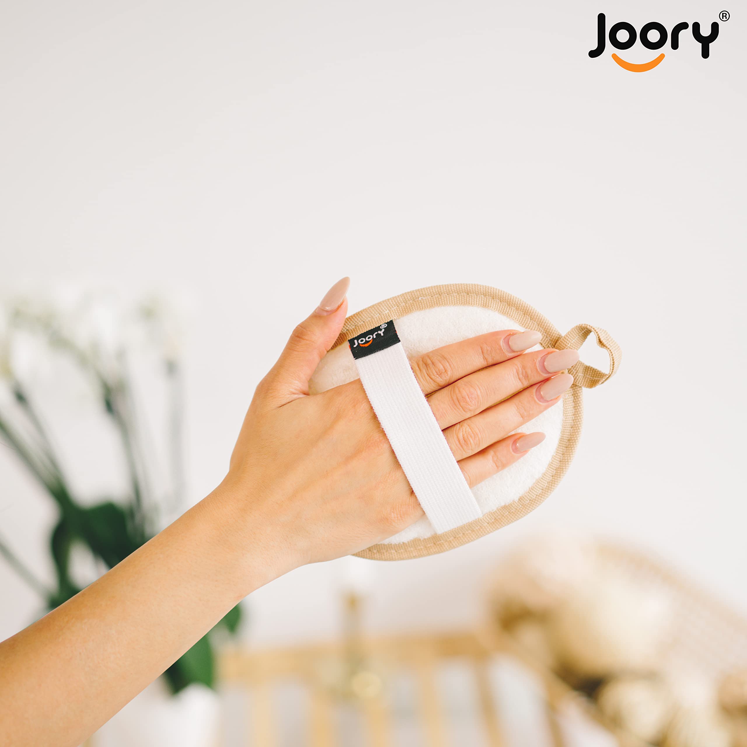 JOORY Natural Exfoliating Loofah Sponge, Egyption Body Scrubber (3 Pack), Biodegradable Shower luffa Pad