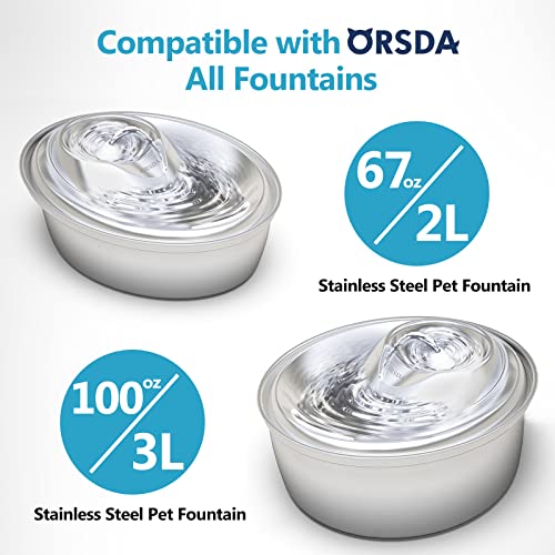 ORSDA Pet Water Fountain Replacement Water Pump - Compatible with All ORSDA Stainless Steel Dog and Cat Water Fountain⦠(Pump)