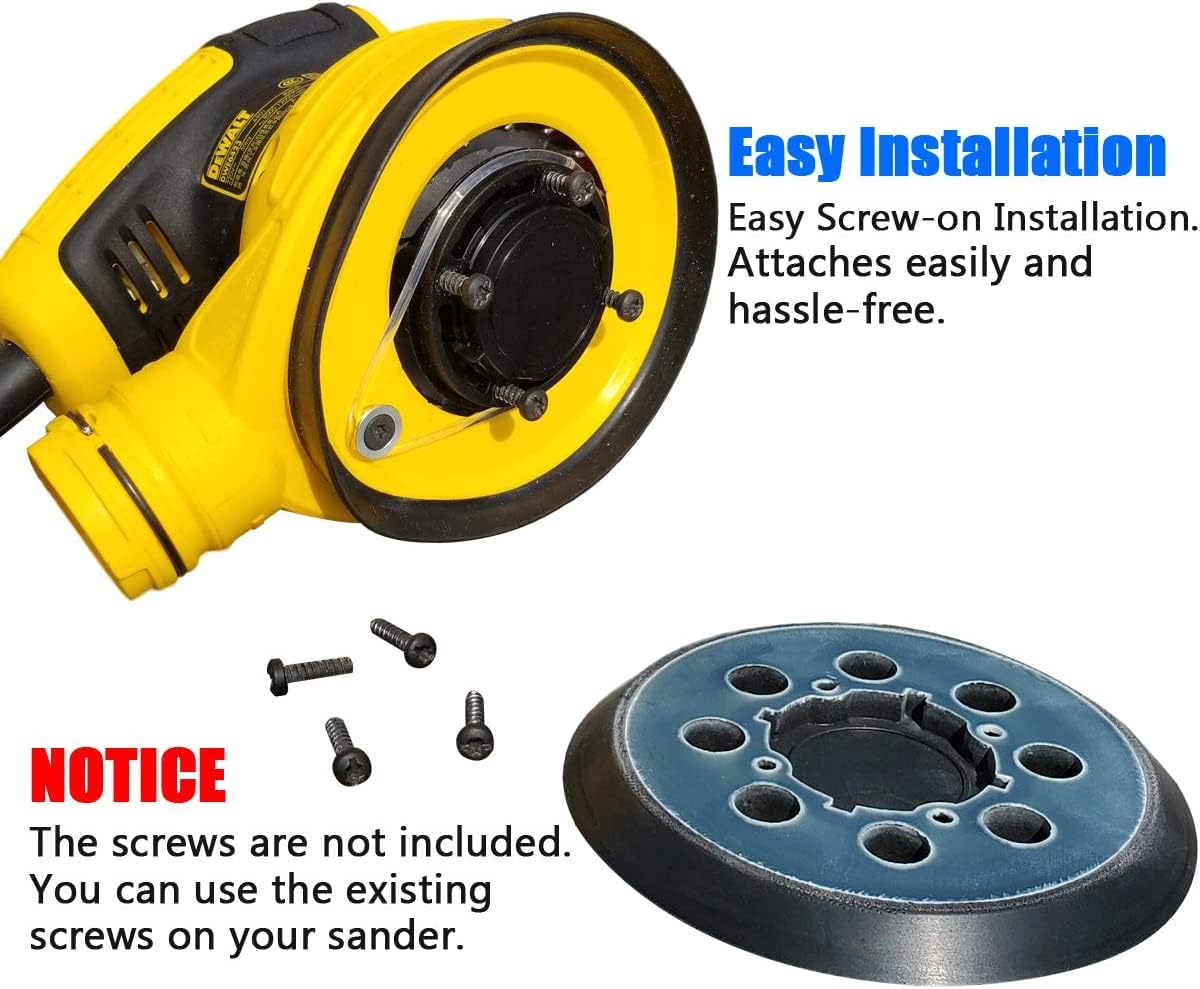 2 Pack 5 Inch 8 Hole Hook and Loop Replacement Sanding Pads for Dewalt DWE6421-B2 DWE6421-B3 DWE6423/6423K DWE6421/6421K DWE64233 & N329079 Orbital Sander Backing Pad