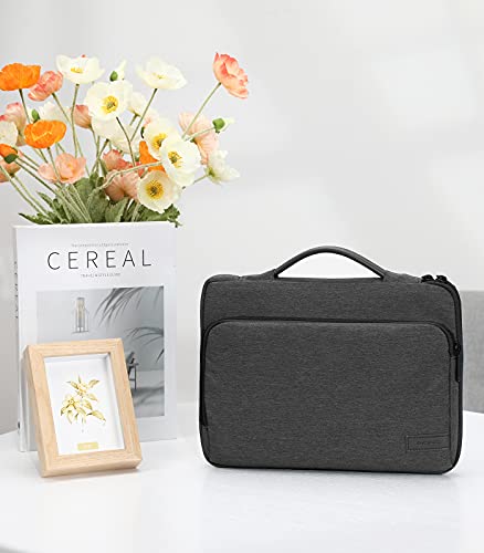 MoKo 9-11 Inch Tablet Sleeve Bag Carrying Case with Retractable Handle Fits New 11-inch iPad Pro M4/iPad Air M2 2024, iPad Air 5/4th 10.9, iPad 10th Gen 10.9, iPad Pro 11, iPad 9/8th 10.2, Black&Gray