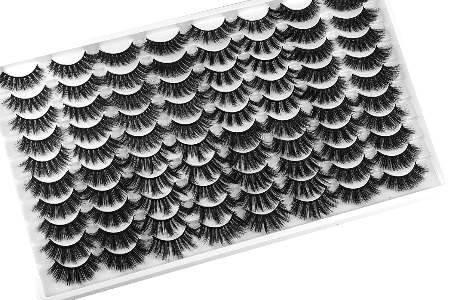 Mink Lashes Faux False Eyelashes Dramatic Natural Look 8 Styles Fake Eyelashes Pack 18-22MM Thick Crossed Fluffy Volume Reusable Eyelashes 3D Multi-layered Cat Eye&Round Shape by Boahankuke