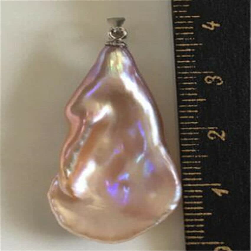 1pcs 15-18mm Pink Baroque Petal Pearl Pendant Flawless Charm Handmade Women
