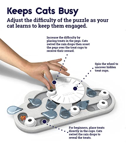 Catstages Nina Ottosson Rainy Day Puzzle & Play - Interactive Cat Treat Puzzle